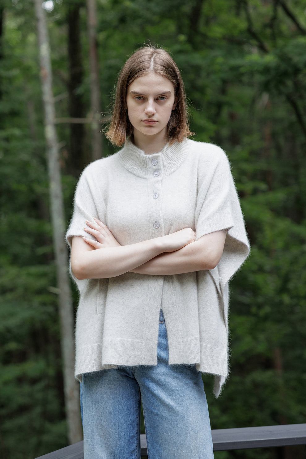 24AW Poncho en laine de raton laveur /CT23338 – C.T.plage